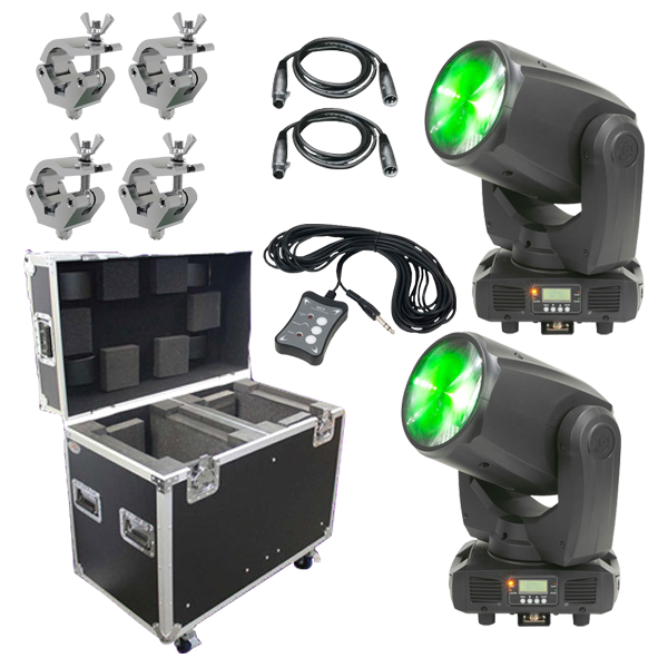 ADJ Inno Beam LED Compact Intelligent Moving Head Duo Package| Tripod ...